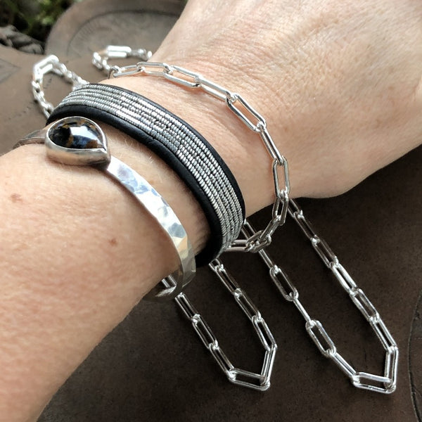 Paper Clip Chain, silver, chain, bracelet, necklace, chain only ...